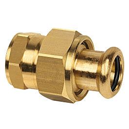 Bonfix PRESS 3-delige schroefkoppeling binnendraad x pers 1/2" x 18 mm | WitWay.nl