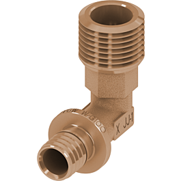 TECEflex knie 90° brons pers x buitendraad 25 mm 1" | WitWay.nl